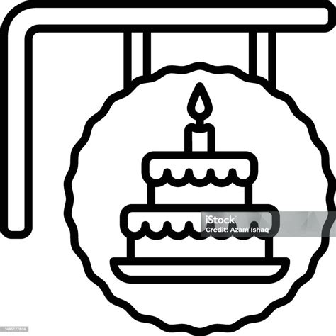 페이스트리 메이커 회사 로고 벡터 라인 아이콘 디자인 베이커리 및 빵 세공 기호 요리 마에스트로 간판 음식 감정가 스톡 일러스트레이션 베이커 스트리트 간판 개념 0명에 대한