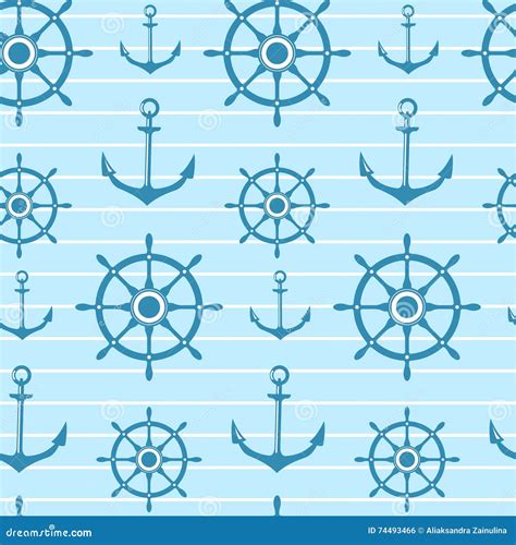 Seamless Vector Nautical Pattern Stock Vector Illustration Of Knot