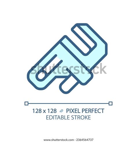 2d Pixel Perfect Editable Blue Adjustable Stock Vector Royalty Free
