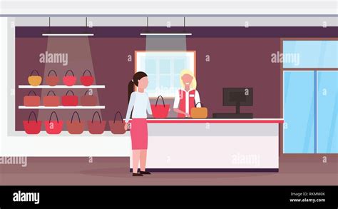Shop Assistant Woman Stock Vector Images Alamy