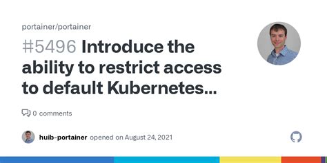 Introduce The Ability To Restrict Access To Default Kubernetes