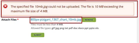 Webforms Drupal Weform Attach File Message Stays Even Though Correct Size File Is Updated