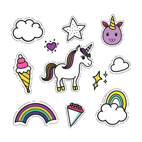Premium Vector Vector Collection Of Cute Patch Stickers