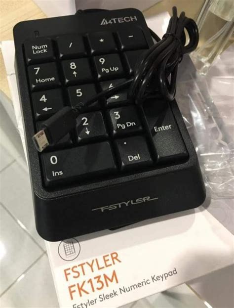 a4tech fstyler fk13m numeric keypad micro usb black computers and tech parts and accessories