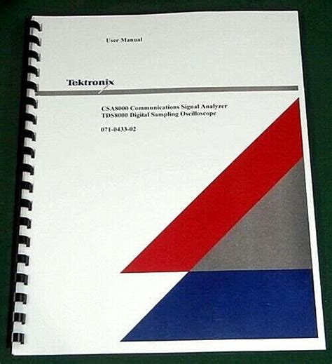 Tektronix Csa8000 Tds8000 Instruction Manual Comb Bound And Protective Covers Ebay