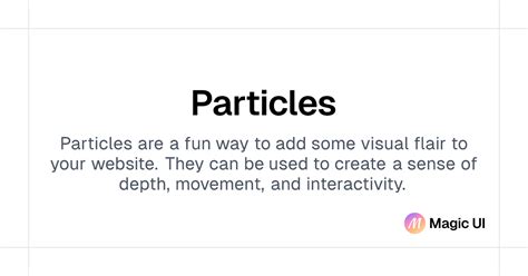 Particles React Components And Templates