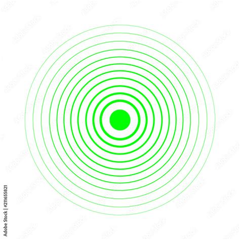 Radar Screen Concentric Circle Elements Vector Illustration For Sound