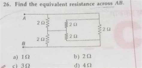 Find The Equivalent Resistance Across Ab Filo
