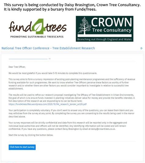 Results Published Tree Officer S Tree Establishment Opinion Survey Crown Tree Consultants