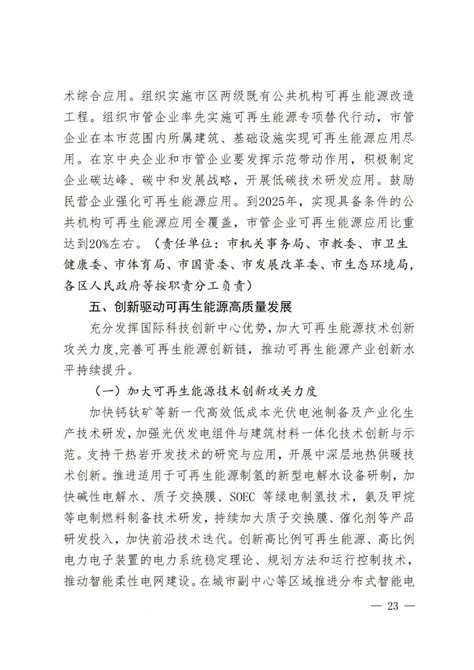 装机超1000万千瓦！北京市可再生能源替代行动方案（2023—2025年）出炉！ 国际能源网能源资讯中心