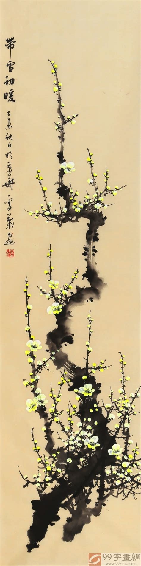 吴镇梅花图 吴镇梅花 梅花图 大山谷图库