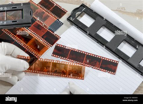 Technician Scan A Negative Film Stock Photo Alamy