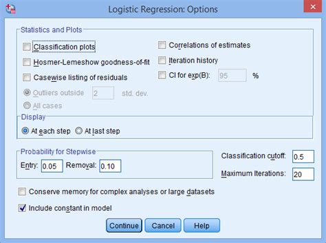 how to perform a binomial logistic regression in spss statistics