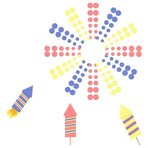 ilustração de fogos de artifício vetor premium