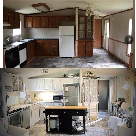 Before And After Kitchen Remodel Mobile Home Renovations Single Wide