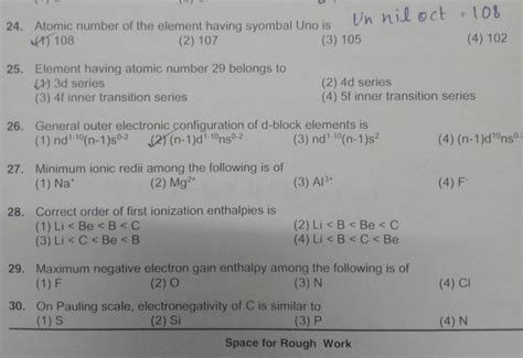 General Outer Electronic Configuration Of D Block Elements Is Filo