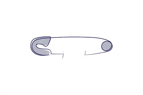 Premium Vector Safety Pin In Continuous One Line Drawing One Line