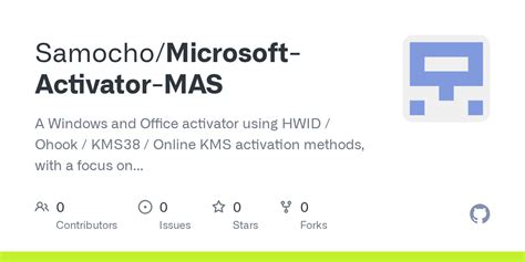 Github Samochomicrosoft Activator Mas A Windows And Office
