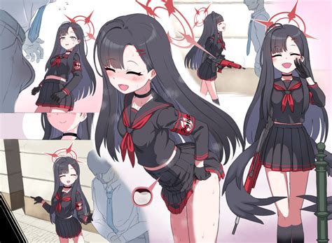 Rule 34 1boy 1girls Armband Black Choker Black Gloves Black Hair