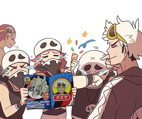 Guzma Team Skull Grunt And Plumeria Pokemon And 2 More Drawn By