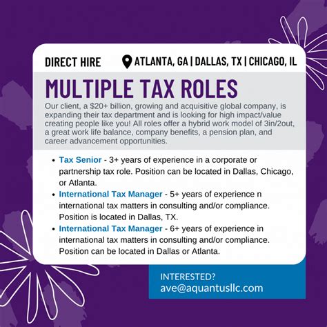 Ave Fouriezos On Linkedin Tax Taxjobs Hiring Atlantajobs