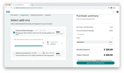 Arduino Cloud Plans Add Ons Customized