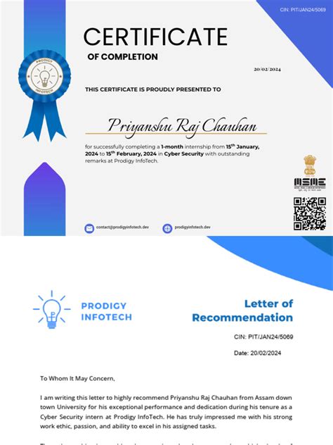 Certification For Internship At Prodigy Infotech With Lor 1726476306 Pdf