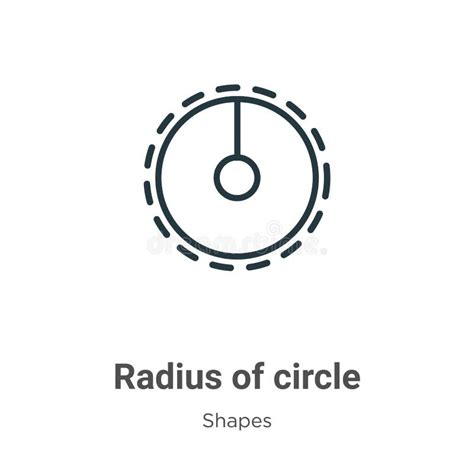 Radius Of Circle Icon In Different Style Vector Illustration Two