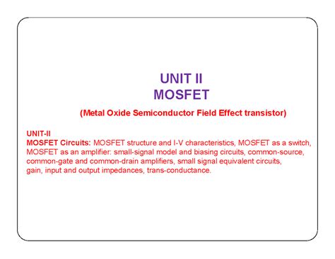 Unit 2 Bjts Structure And Operation Of A Bjt Modes Of Transistor Operation Early Unit
