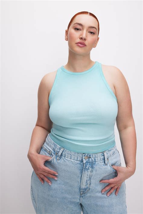 Micro Rib Crewneck Tank Pool005 Good American