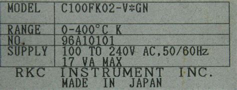 10322 RKC REX C100 TEMPERATURE CONTROLLER C100FK02 V GN J316Gallery
