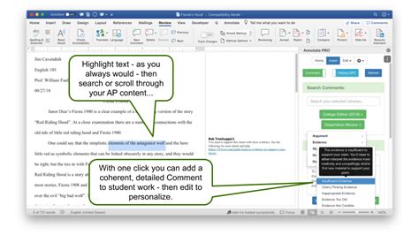Annotate For Word Grading Essays With Microsoft Word