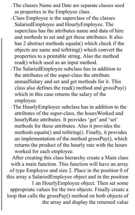 Solved Write A Java Program As Shown In The Following Uml
