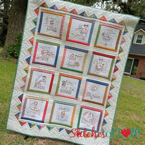 Garden Girls Hand Embroidery Block Of The Month