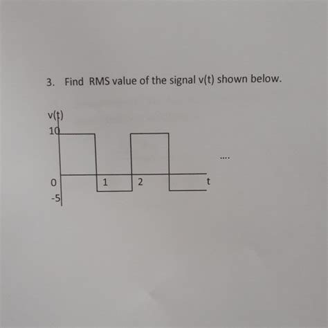 Solved Find RMS Value Of The Signal V T Shown Below Chegg Com