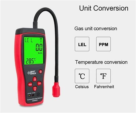 Digital Gas Leak Detector Combustible Gas CH Methane Meter Gas Detector Tester And Gas Leak