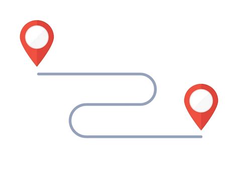 Premium Vector Location Pins Routes Gps Navigator