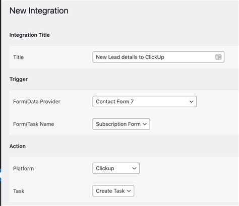 Clickup Advanced Form Integration