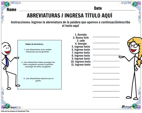 Hojas De Trabajo De Abreviaturas Gratuitas Actividad Y Aprendizaje