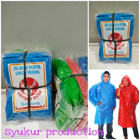 Jual JAS HUJAN PLASTIK PONCO JAS HUJAN ATASAN LUSINAN PCS Shopee
