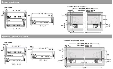 Grass Concealed Dynapro Drawer Runners 50 70kg Soft Closepush To