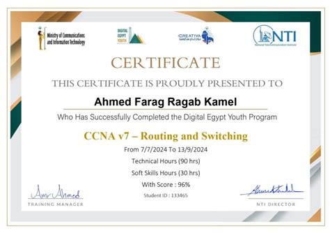 Ahmed Farag On Linkedin Ccna Cisco Nti Networkengineer Networking Telecommunications