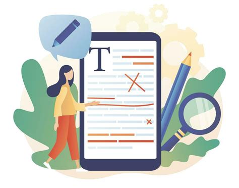Editor And Copywriting Services Online Tiny Woman Copywriter Checking