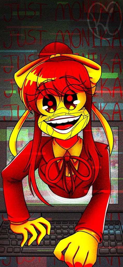 Just Monika Ddlc By Doodleeartz On Deviantart