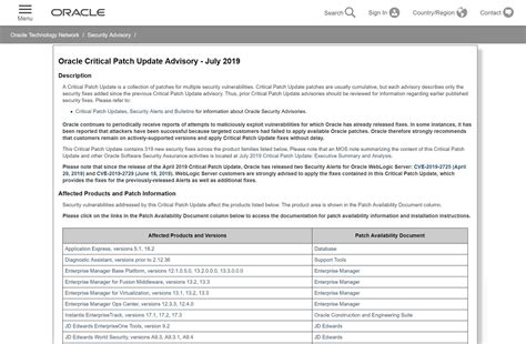 Oracleの四半期パッチ公開データベースなどに極めて深刻な脆弱性 ITmedia エンタープライズ