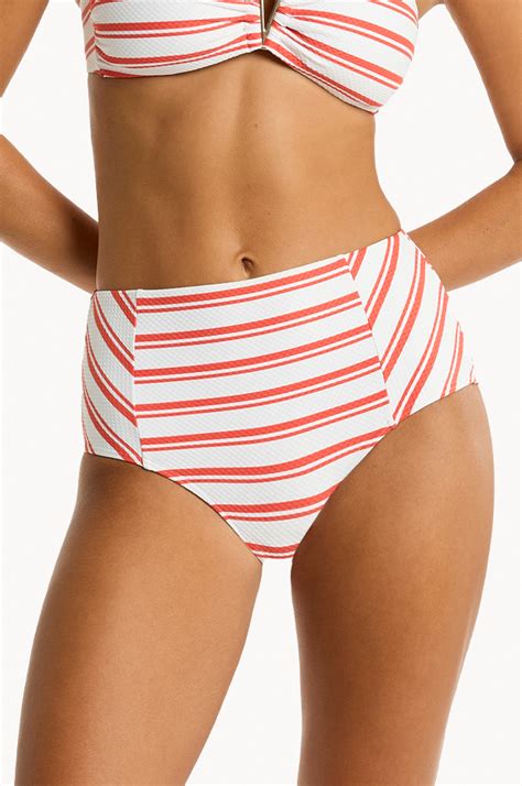 Sea Level Biarritz Panelled High Waist Pant Flame Swimwear Galore Au