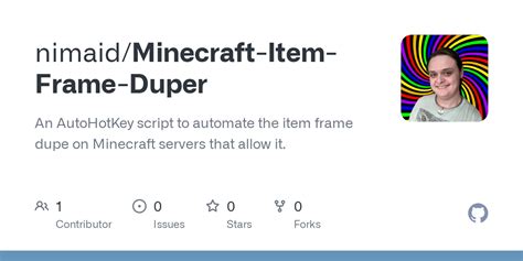 Github Nimaidminecraft Item Frame Duper An Autohotkey Script To