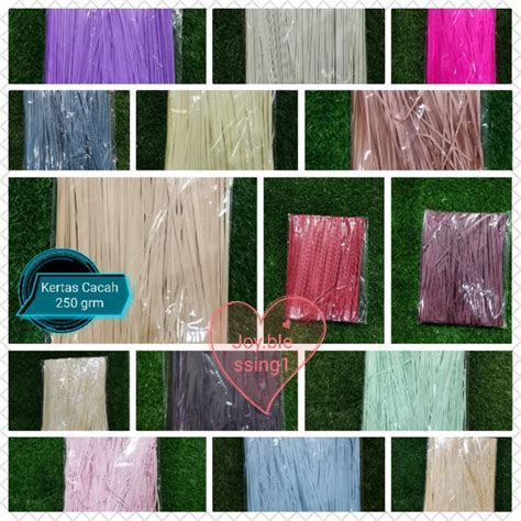 Jual Kertas Cacah Kertas Serut Isian Box Hampers Parcel 250 Grm Warna