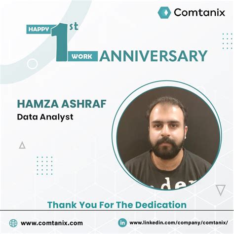 Comtanix On Linkedin Congratulations 🎉 Mr Hamza Ashraf On Your 1st