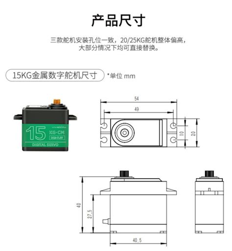 152025kg数字舵机